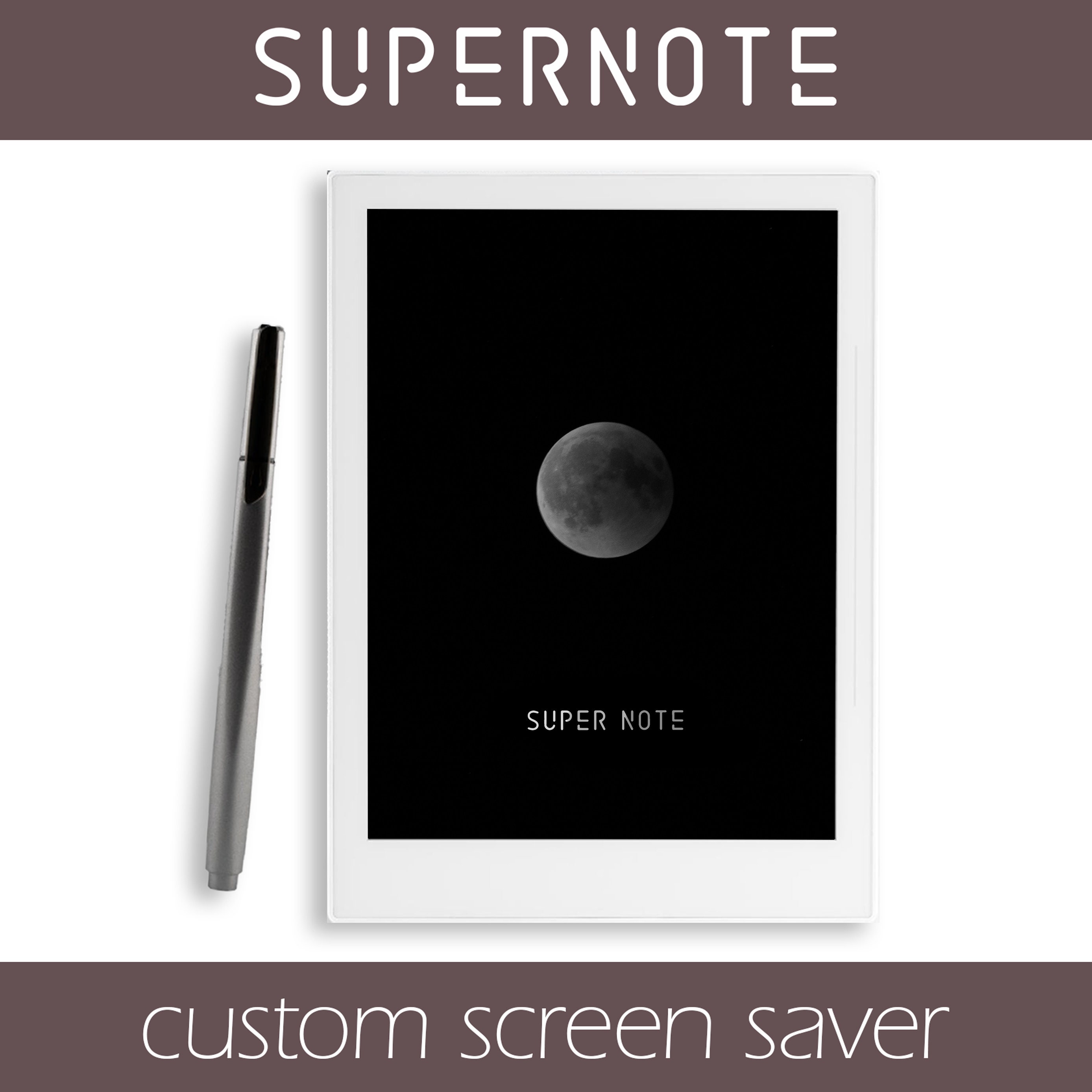 Moon Supernote Screensaver #1 - Etsy