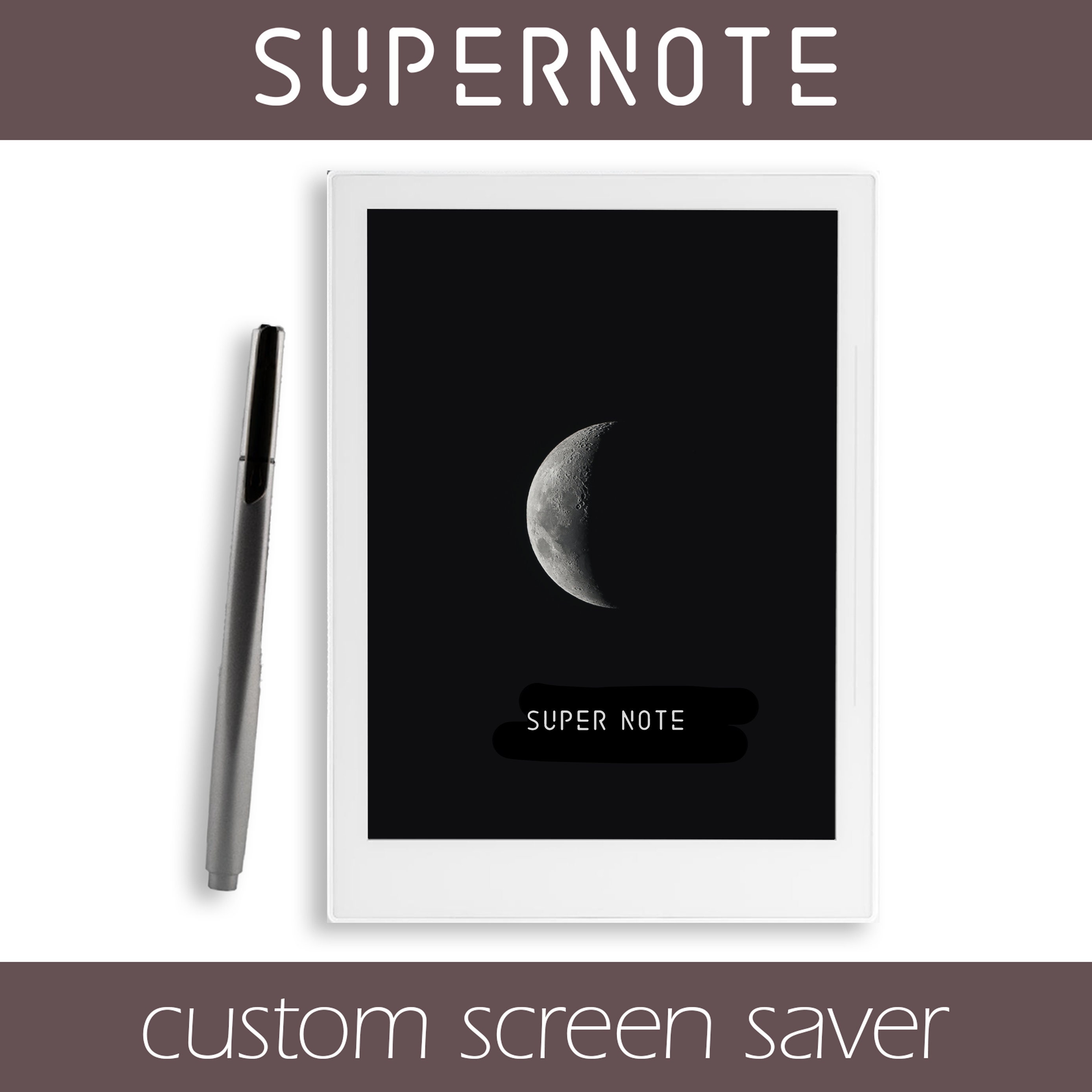 Moon Supernote Screensaver #3 - Etsy