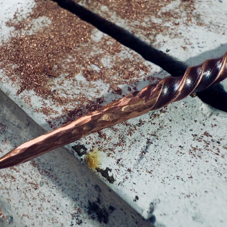 Viking Style Pure Copper Pendant, Twisted & Hammered Necklace ...