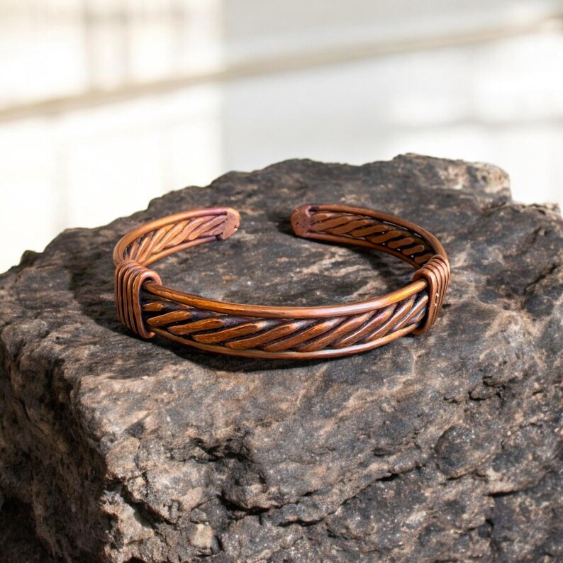Custom Design Copper Nordic Armband, Adjustable Mens Bracelet, Handmade ...