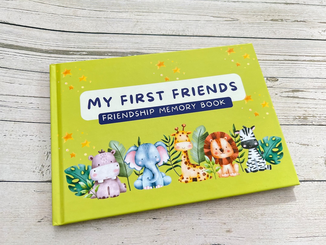 Friendship Memory Book My First Friends Safari Animals - Etsy