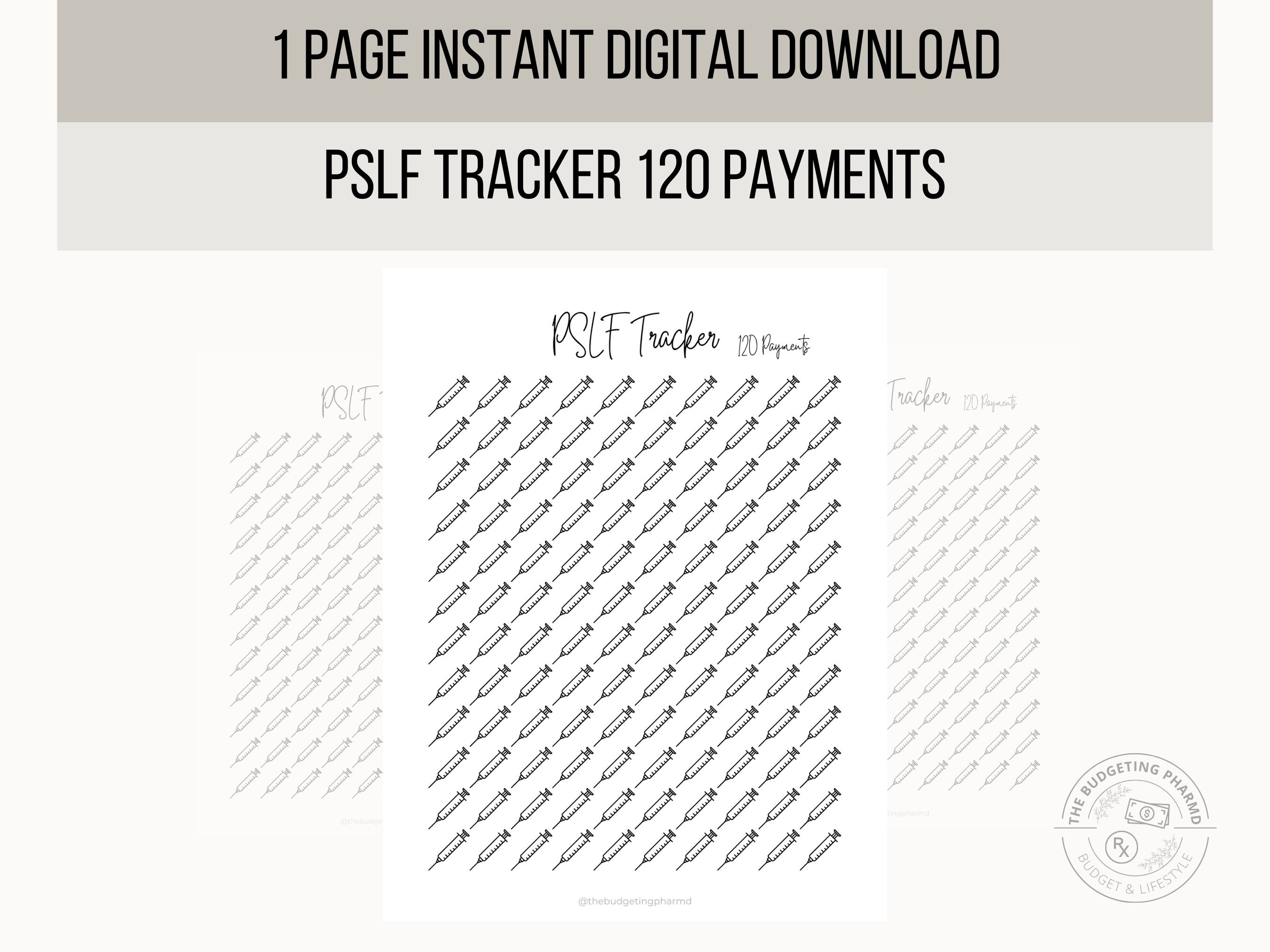 Debt Payoff Tracker, PSLF Tracker, Printable Debt Tracker, Debt Payoff ...