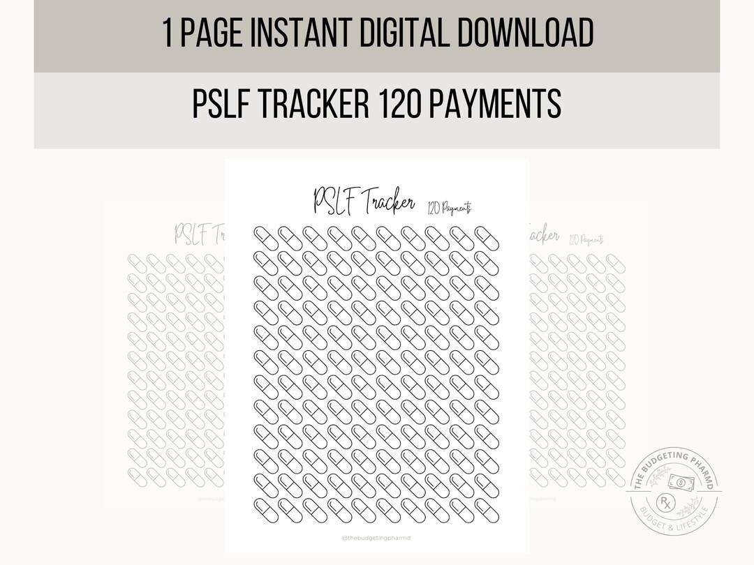 Debt Payoff Tracker, PSLF Tracker, Printable Debt Tracker, Visual Debt ...