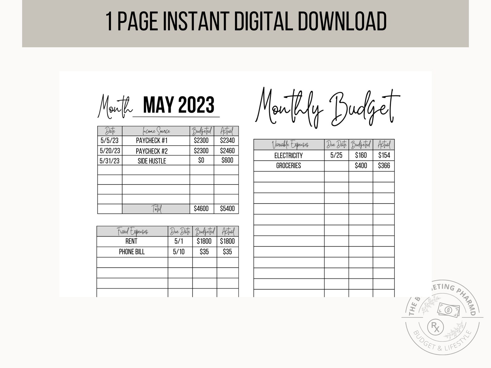 Monthly Budget Breakdown, Budget Breakdown, Budget, Debt Payoff ...