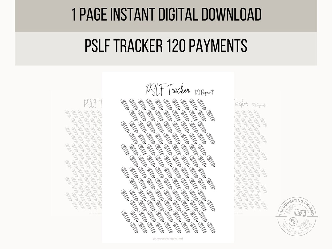 Debt Payoff Tracker, PSLF Tracker, Printable Debt Tracker, Debt Payoff ...