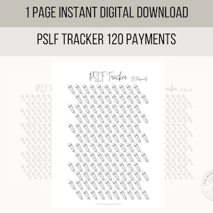 Debt Payoff Tracker, PSLF Tracker, Printable Debt Tracker, Debt Payoff ...