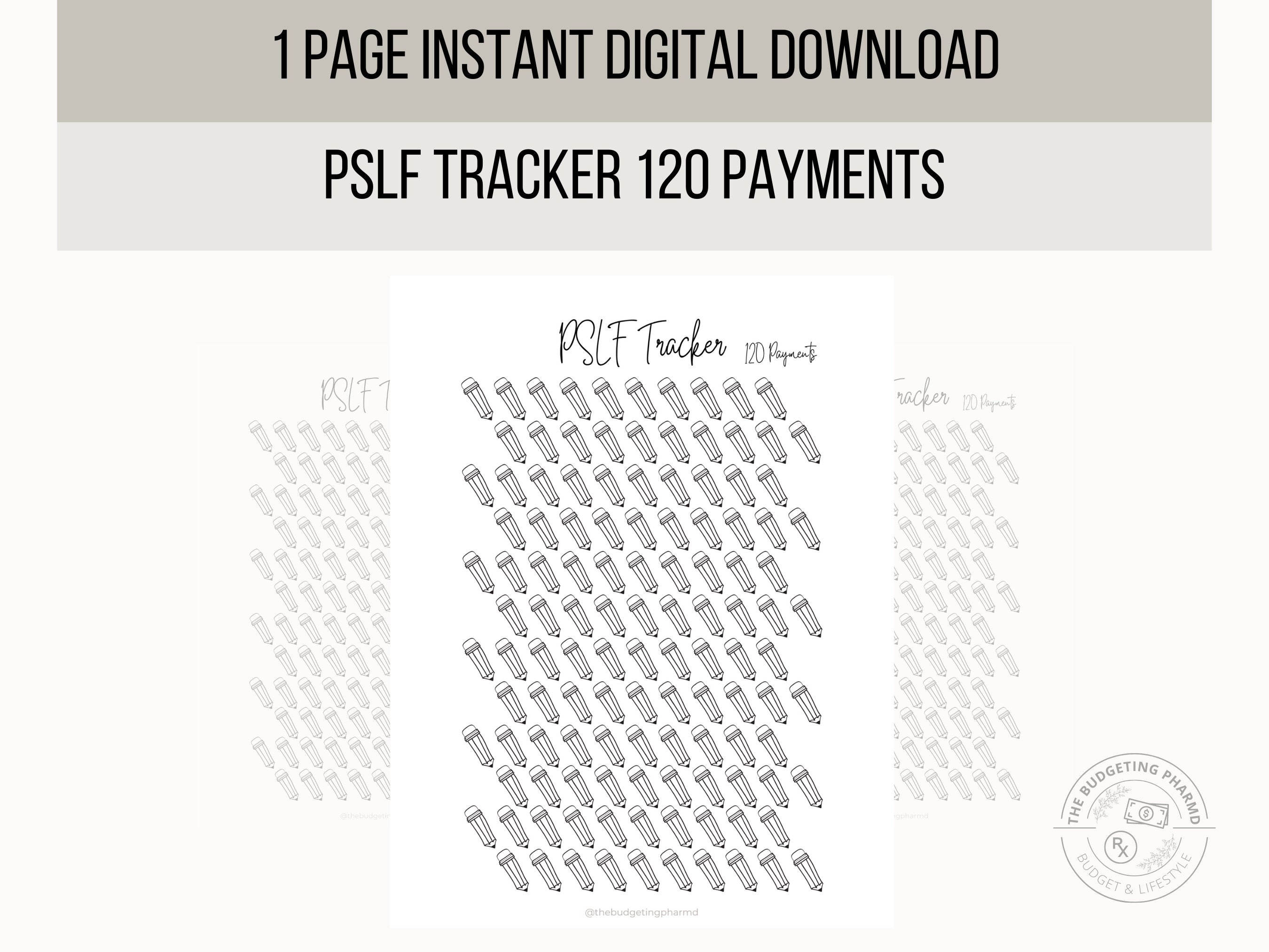 Debt Payoff Tracker, PSLF Tracker, Printable Debt Tracker, Debt Payoff ...