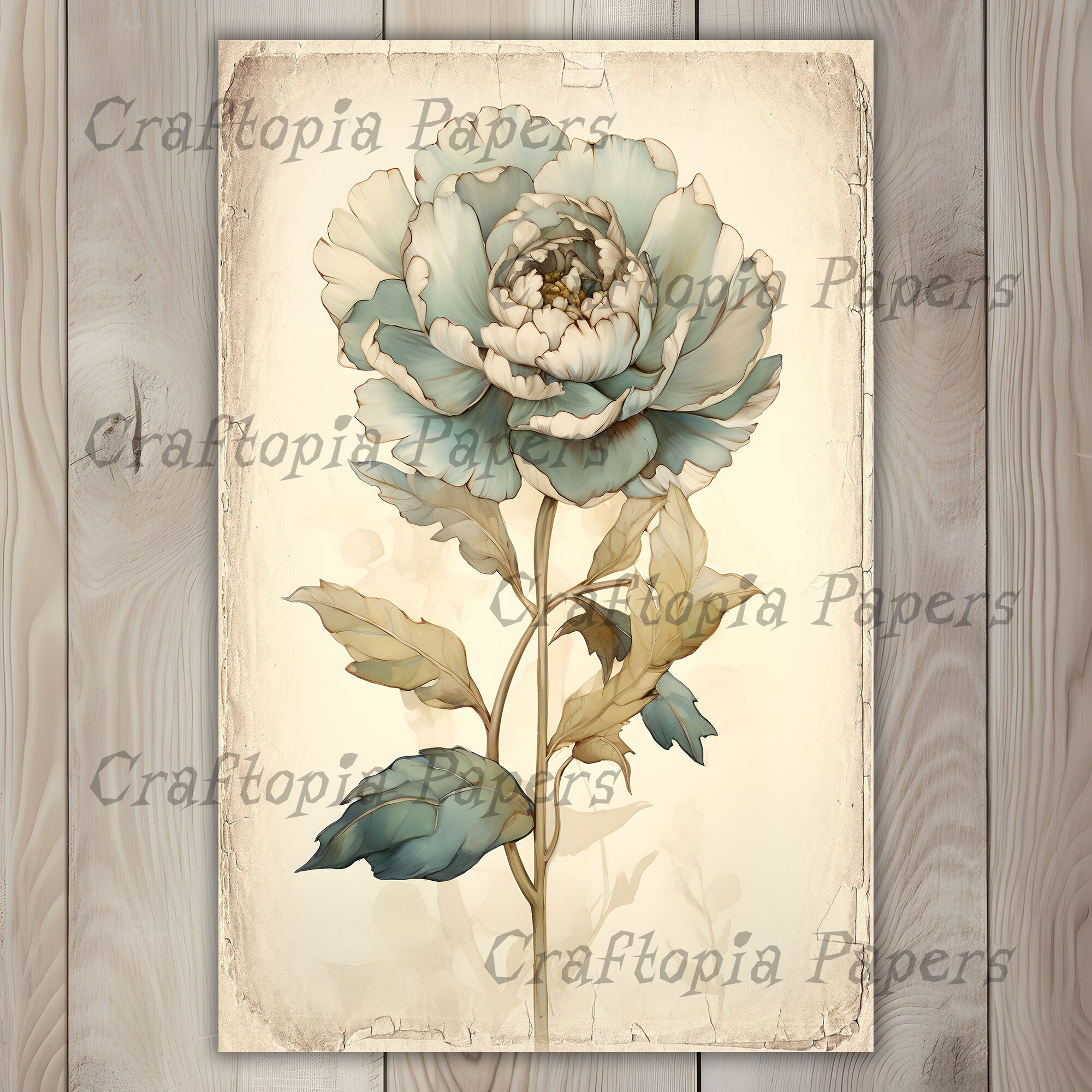 Flowers Junk Journal Kit, Printable Scrapbook Papers, Digital Download ...