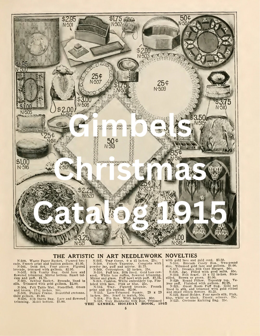 1915 Gimbels Christmas Catalog Instant Download DIGITAL BOOK. Vintage ...