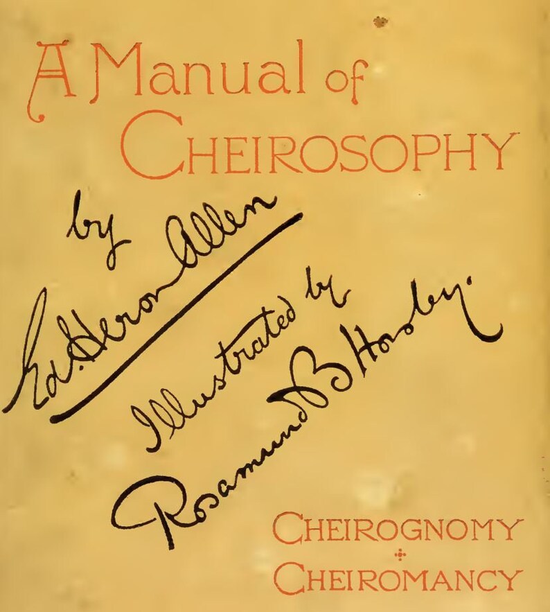 1885 Palmistry Manual. Antique DIGITAL BOOK Instant Download. Fortune ...
