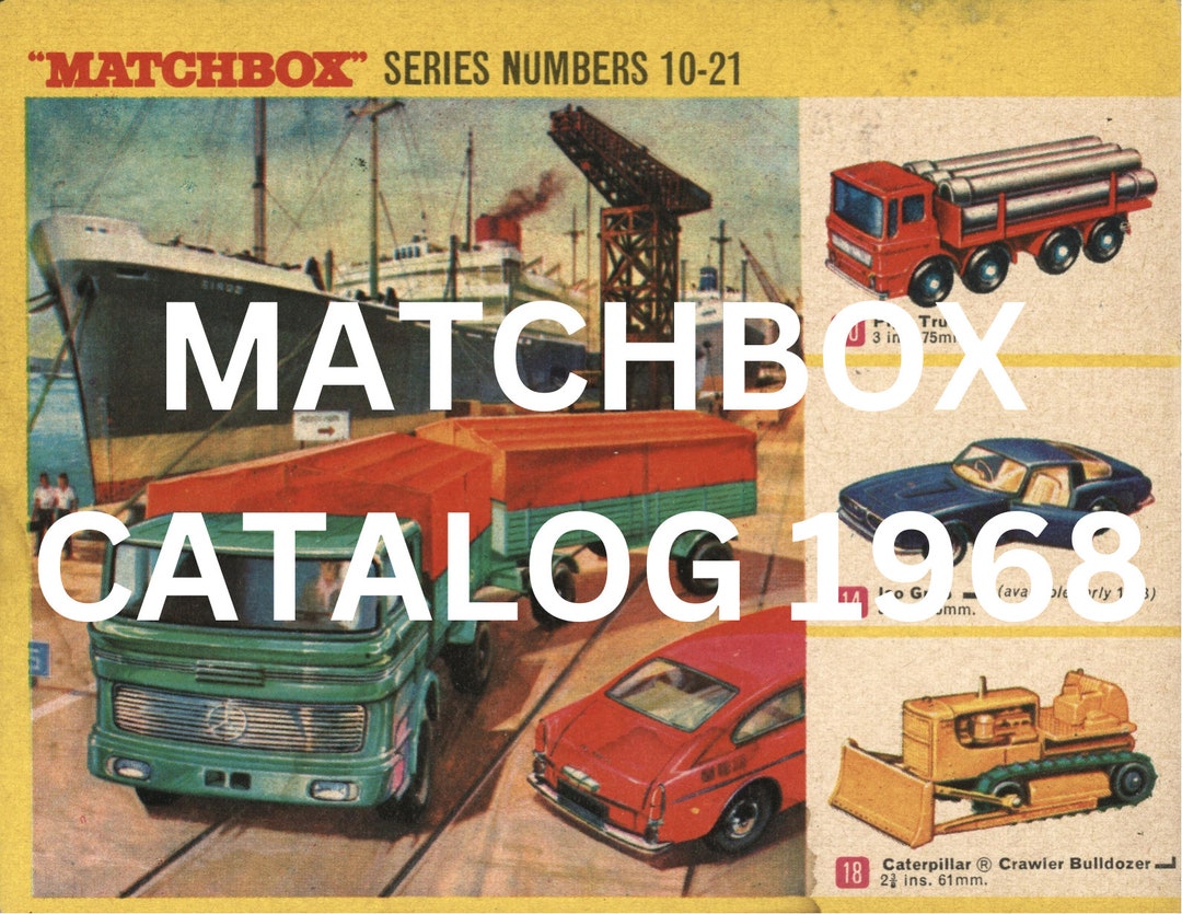 1968 Matchbox Toys Catalog Instant Download DIGITAL BOOK. Vintage Scale ...