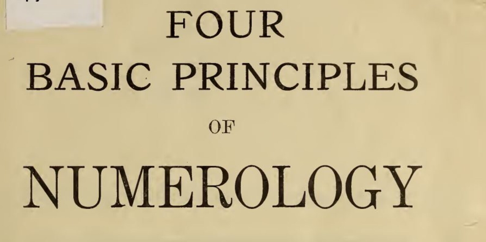 1921 Numerology - Four Basic Principles. Antique DIGITAL BOOK Instant ...