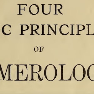 1921 Numerology - Four Basic Principles. Antique DIGITAL BOOK Instant ...