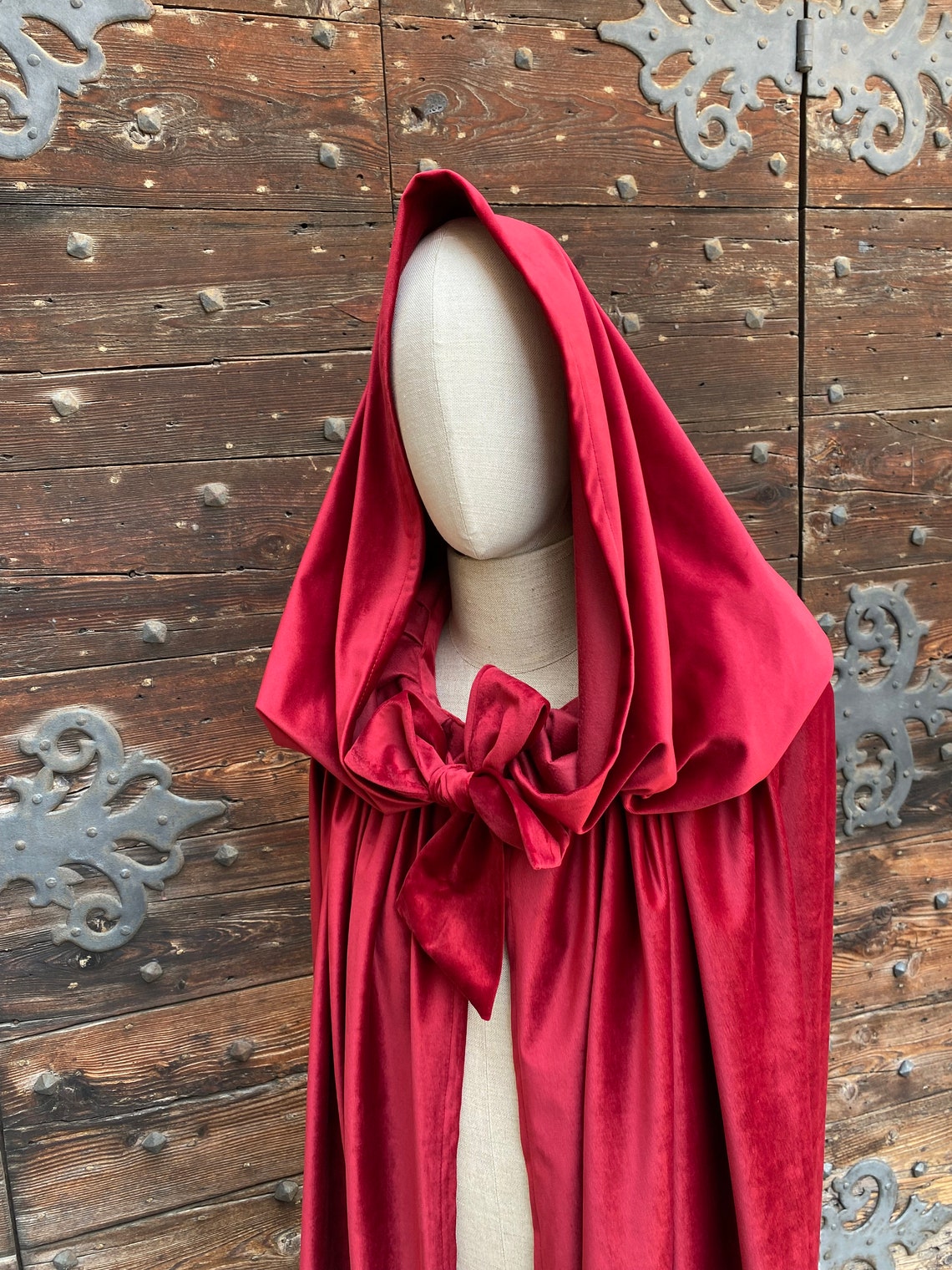 Unlined Red Velvet Cloak - Etsy