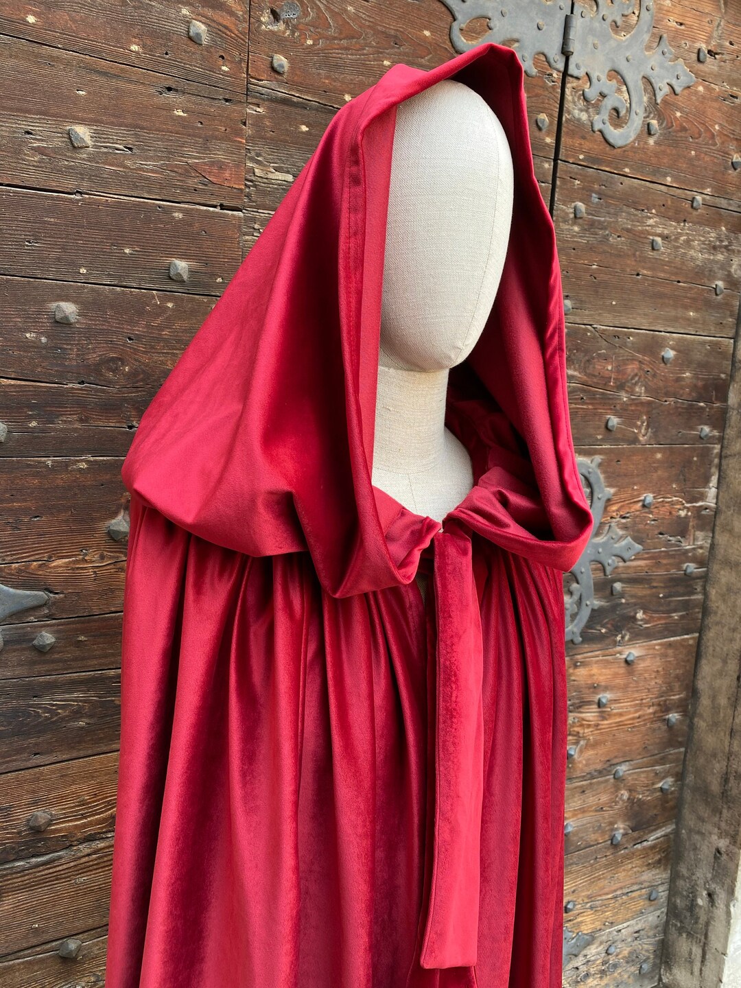 Unlined Red Velvet Cloak - Etsy