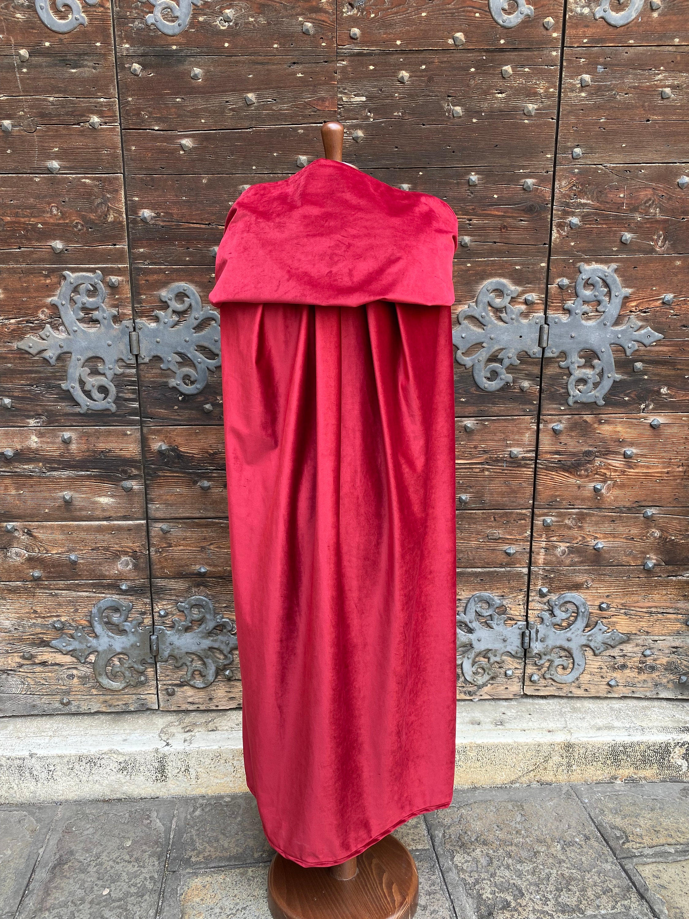 Unlined Red Velvet Cloak - Etsy