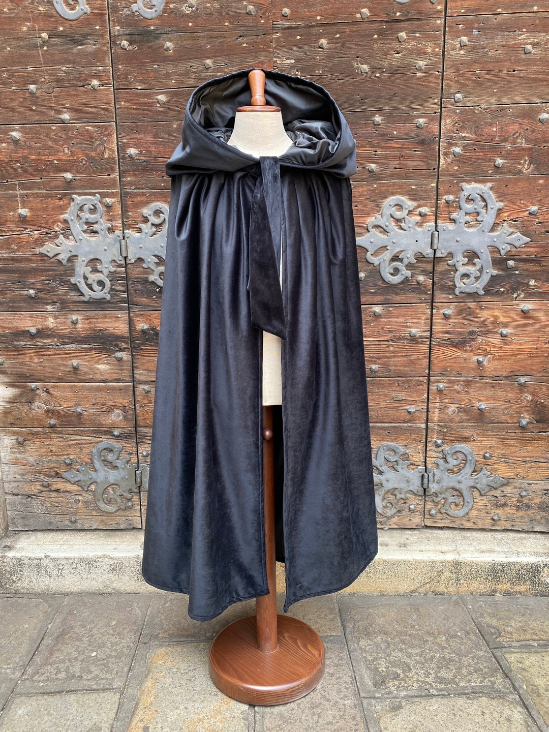 Black Velvet Cape Lined in Satin - Etsy