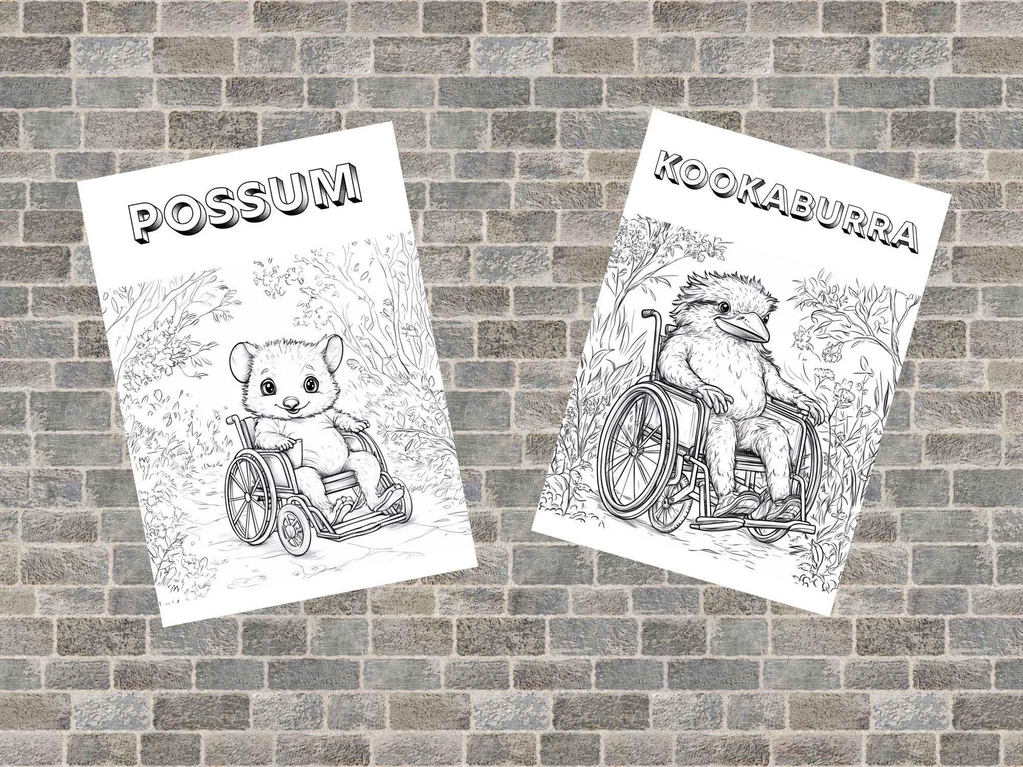 Australian Animals in Wheelchairs Colouring Book | Inclusive Kids ...