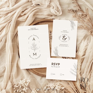 Wedding Invitation Set Mock Up, Wedding Suite Mockup, Card Suite Mockup ...