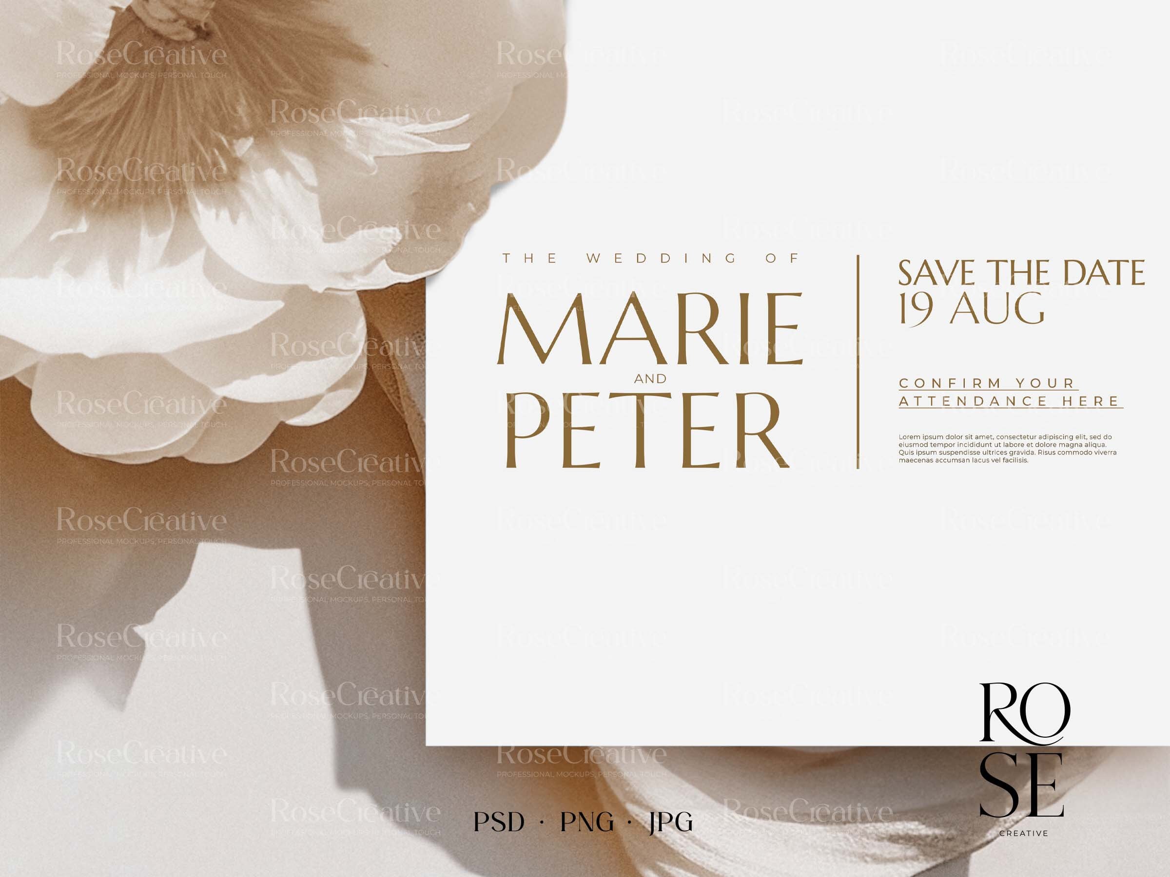 Wedding Invitation Mock Up, Greeting Card Mock Up, Invite Mockup ...