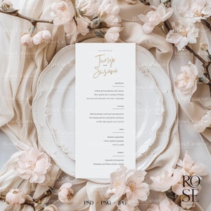Menu Mockup, Menu Card Mockup, Blank Card Mockup, Wedding Menu Mockup ...