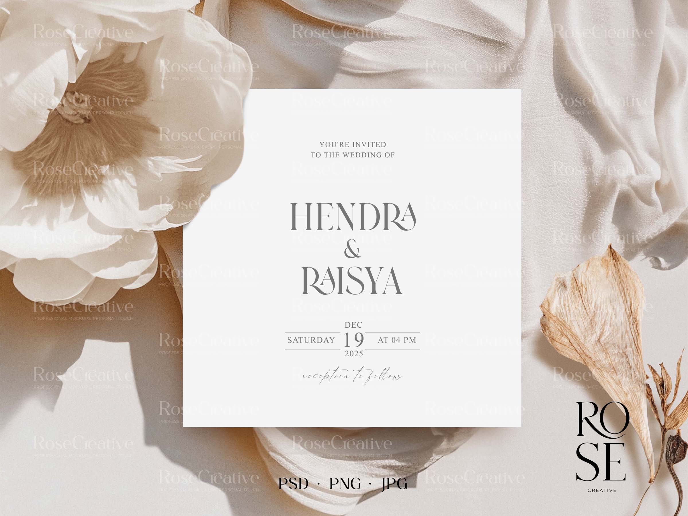 Wedding Invitation Mock Up, Greeting Card Mock Up, Invite Mockup ...