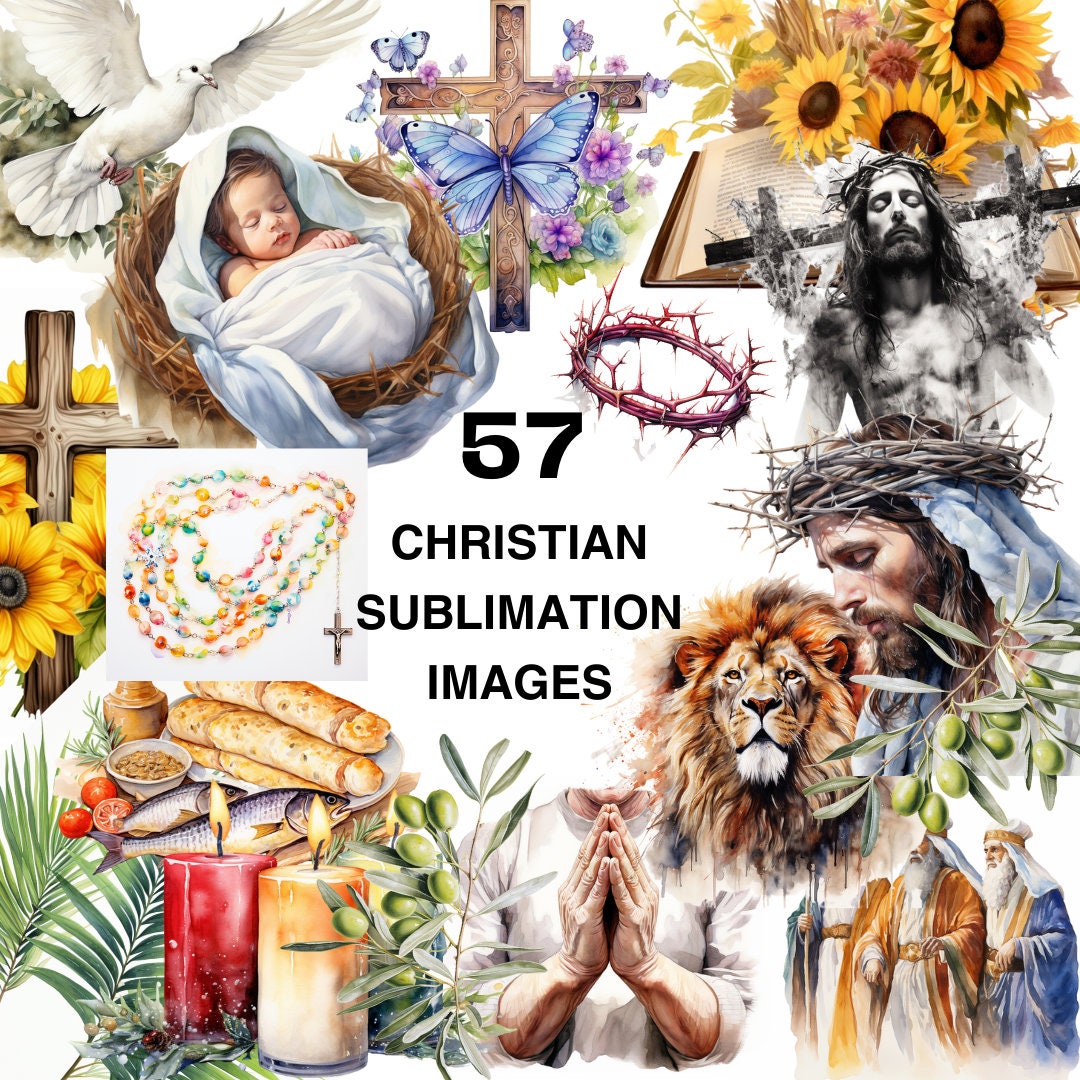 50+ Faith Sublimation PNG Bundle, Bible Watercolor Clipart, Christian ...