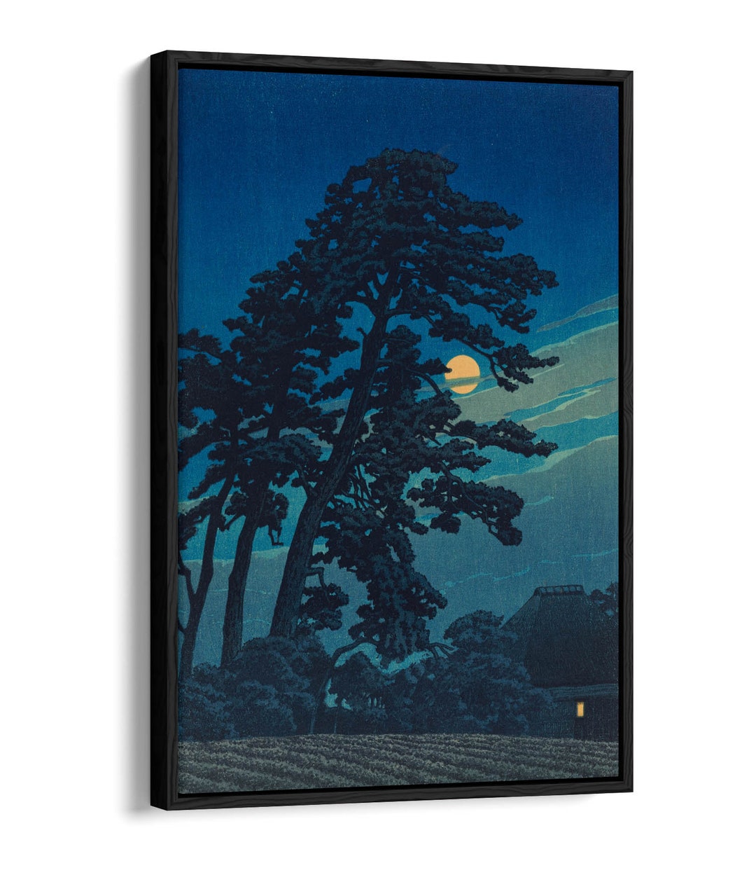 Full Moon at Nagome by Kawase Hasui -wall Art Float Effect Framed ...