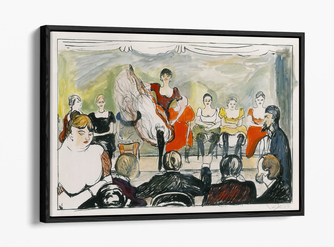 Tingletangle by Edvard Munch Art Float Effect Framed Canvas Print - Etsy