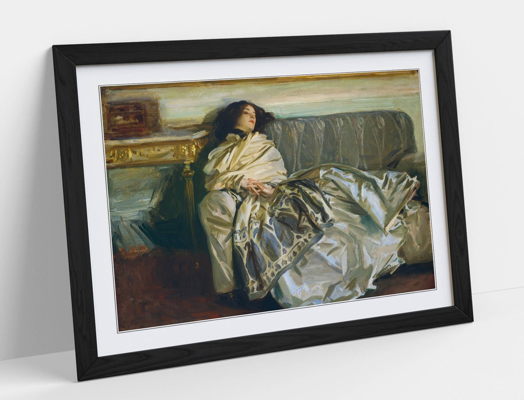 Nonchaloir repose by John Singer Sargent wall Art Picture Framed Print ...