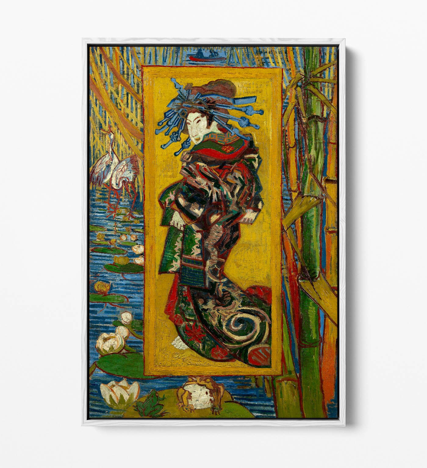 VAN GOGH Japanese Oiran Art Float Effect Framed Canvas Print - Etsy