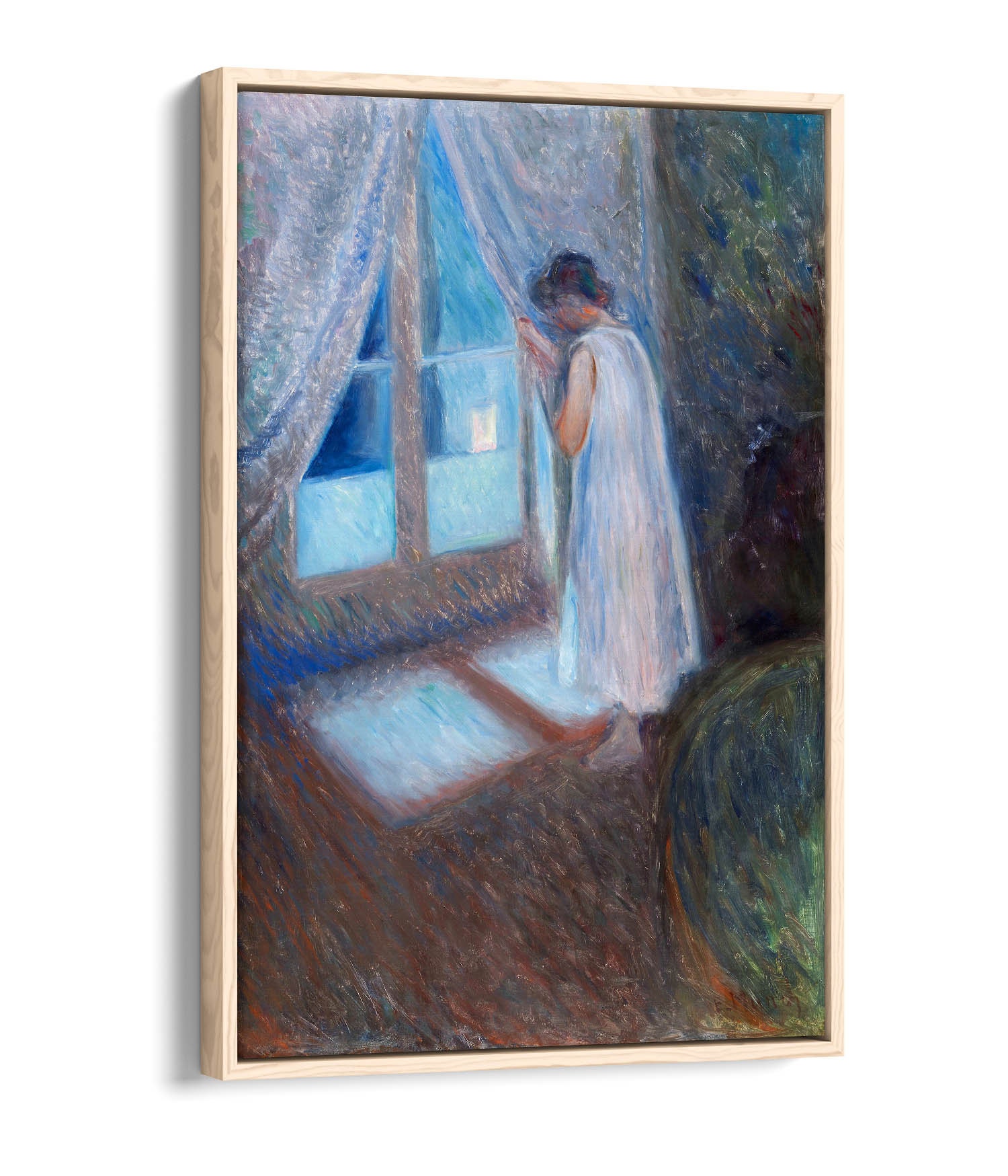 The Girl by the Window by Edvard Munch Art Float Effect Framed Canvas ...