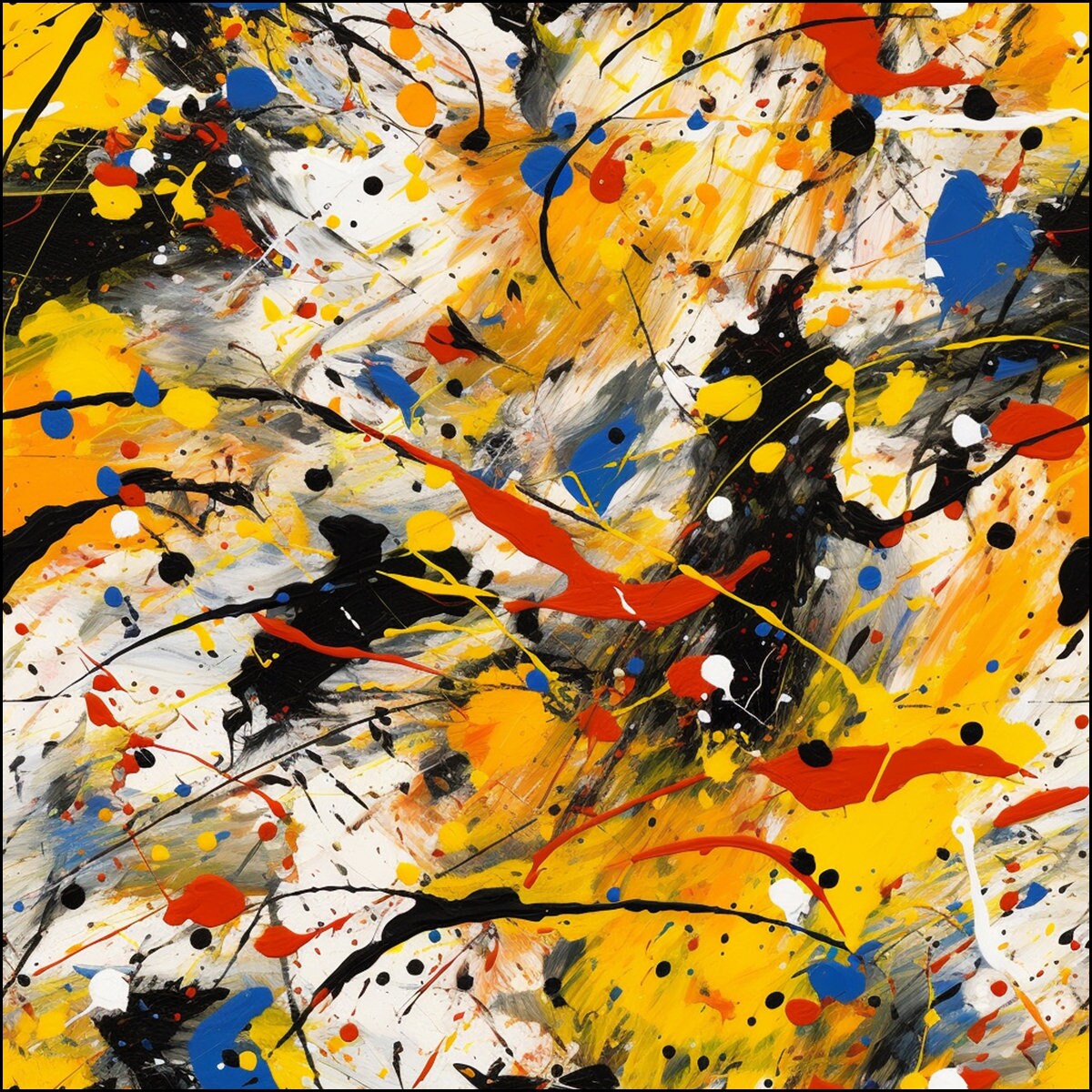 Jackson Pollock Splash Art 3 Square Wall Art Framed Picture Print - Etsy UK