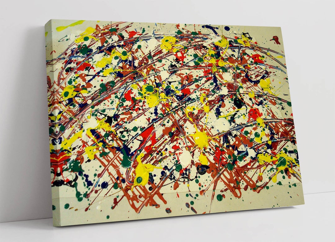 Pollock Paint Splash Art 10 Canvas Picture Print Wall Hanging - Etsy