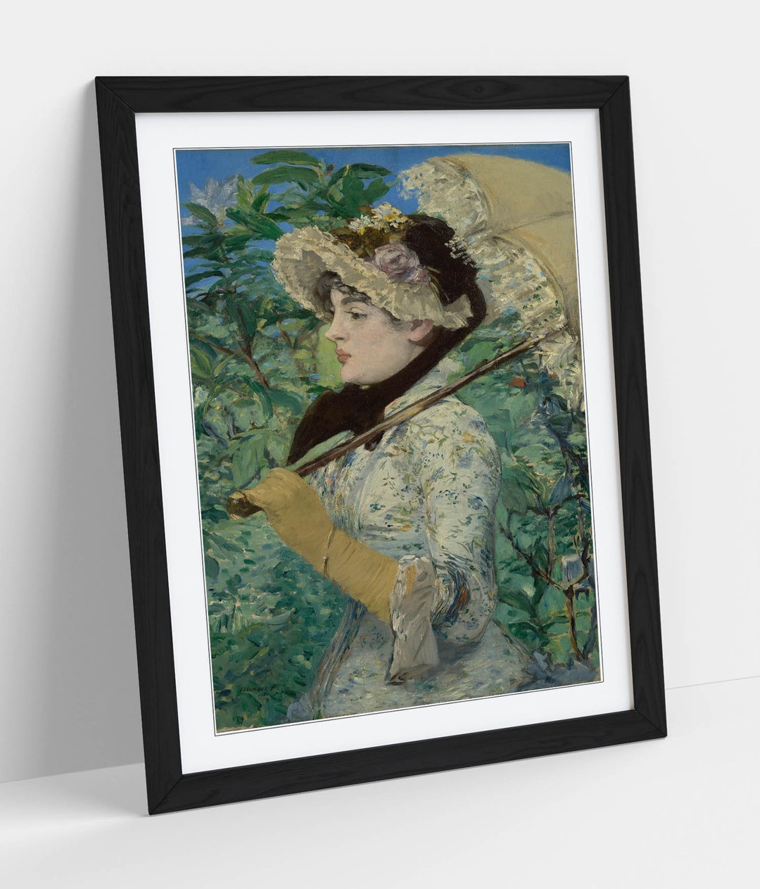 Edouard Manet, Jeanne spring wall Art Picture Framed Print Home Bedroom ...