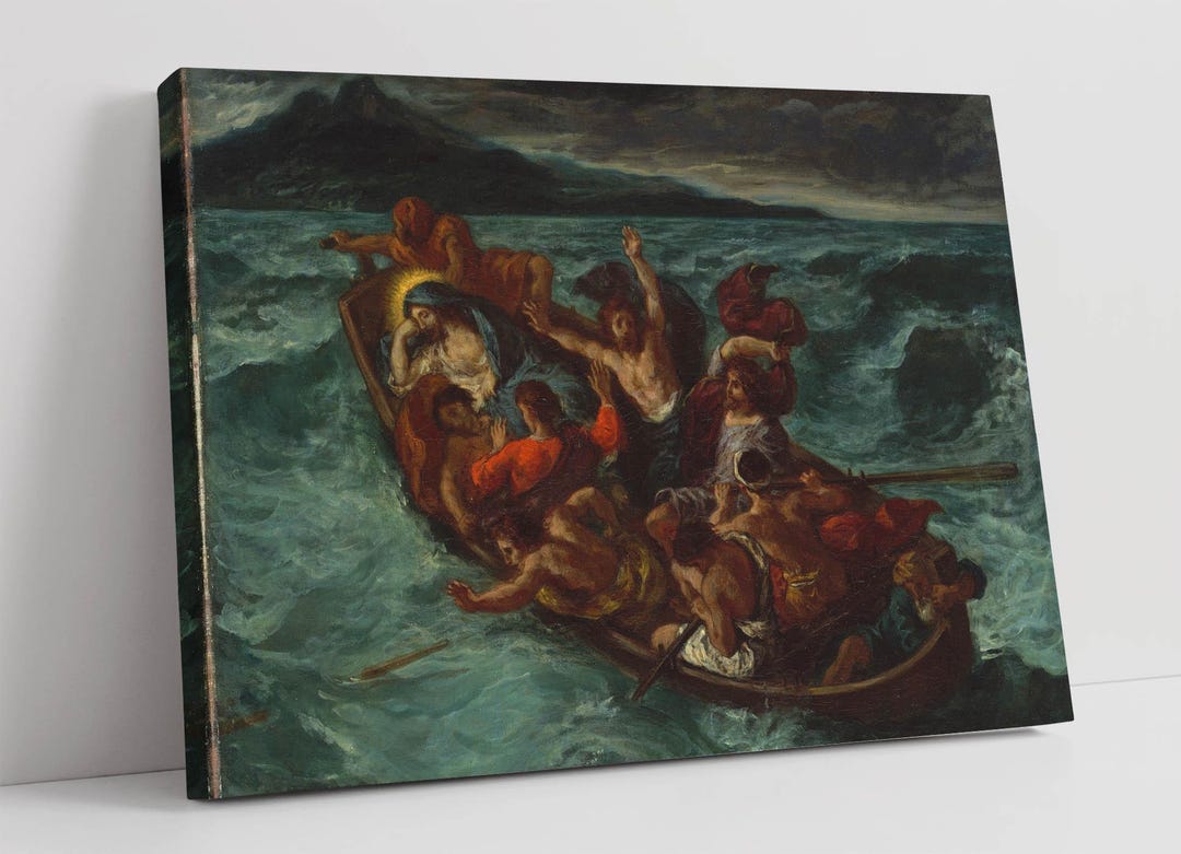 Eugène Delacroix - Christ Asleep During the Tempest -wall Art Framed ...