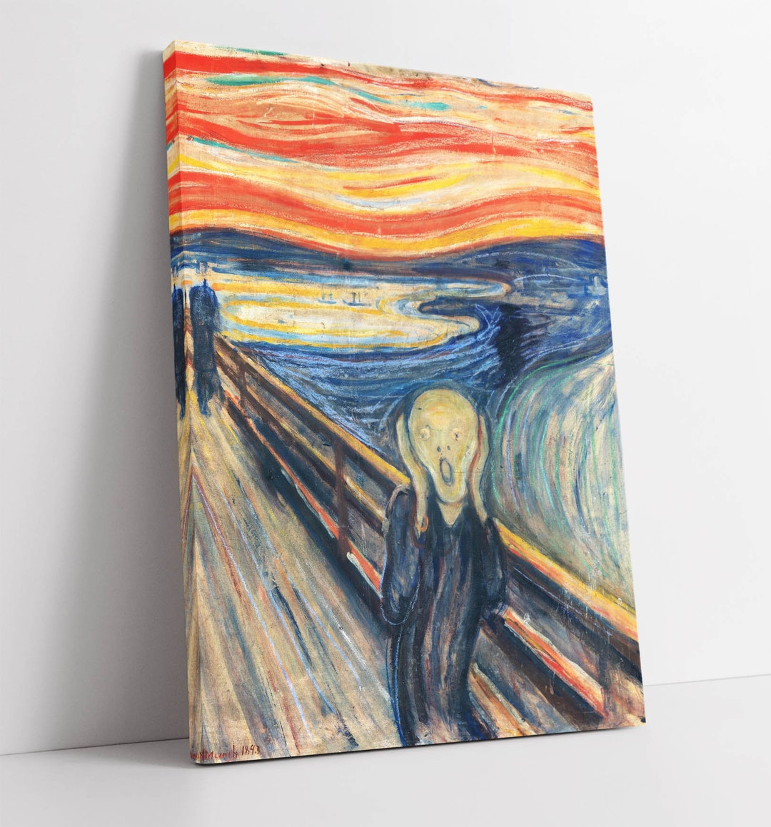 Edvard Munch THE SCREAM Landscape Art Canvas Picture Print Wall Hanging ...