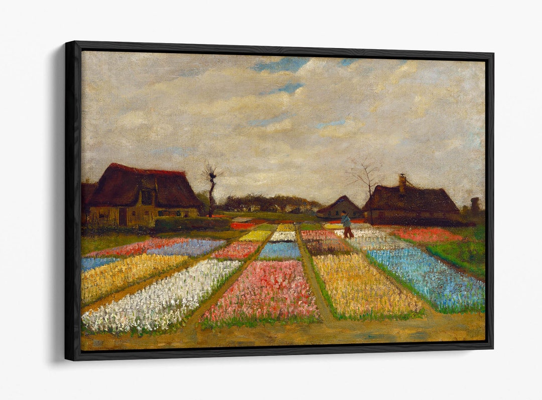 VAN GOGH Field of Bulbs Holland Art Float Effect Framed Canvas - Etsy