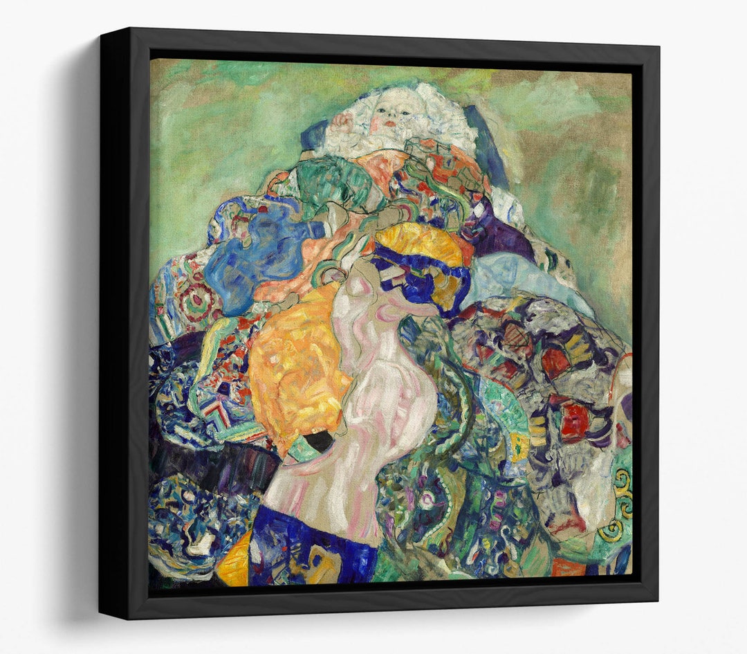 Gustav Klimt Baby Square Wall Art Float Effect Framed Canvas Print - Etsy