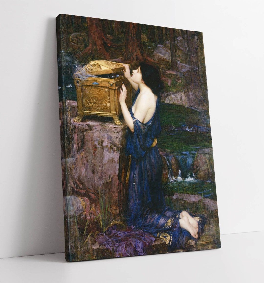 John William Waterhouse, Pandora -wall Art Framed Canvas Picture Print ...