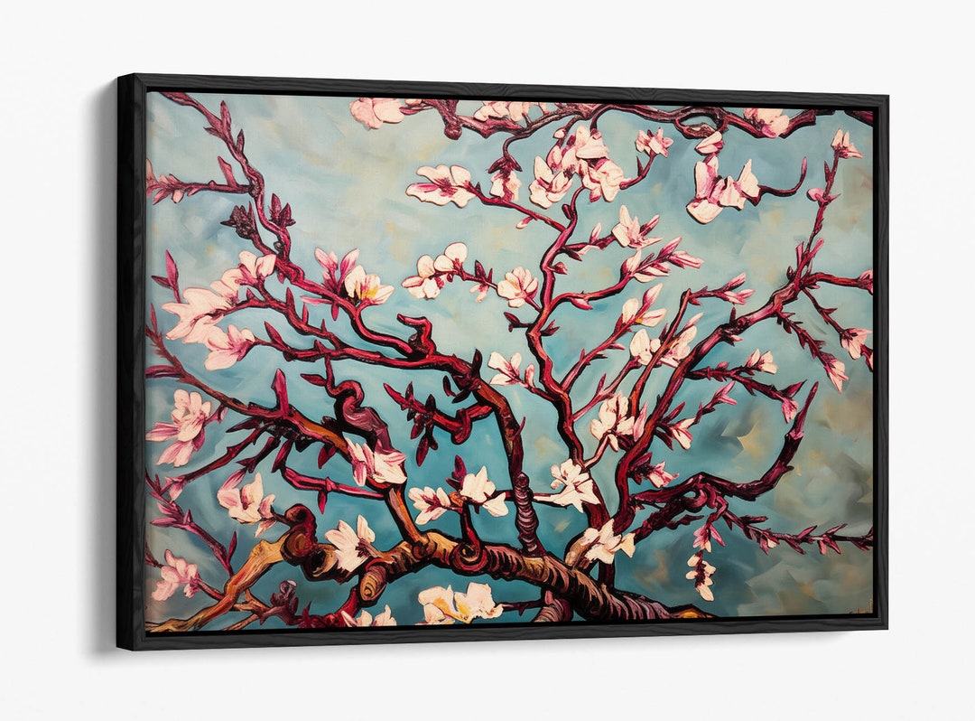 Van Gogh Style Cherry Blossom Tree 1 wall Art Float Effect Framed ...