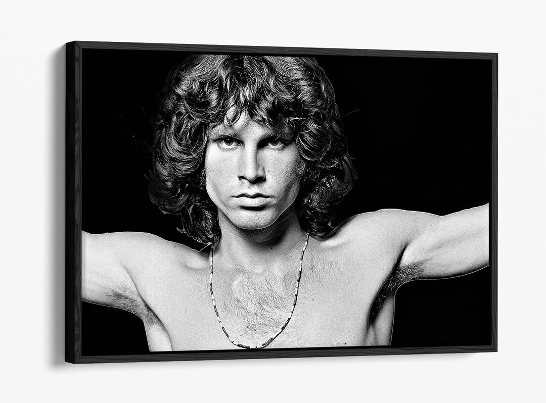 Jim Morrison Black and White Float Effect Framed Canvas Print - Etsy