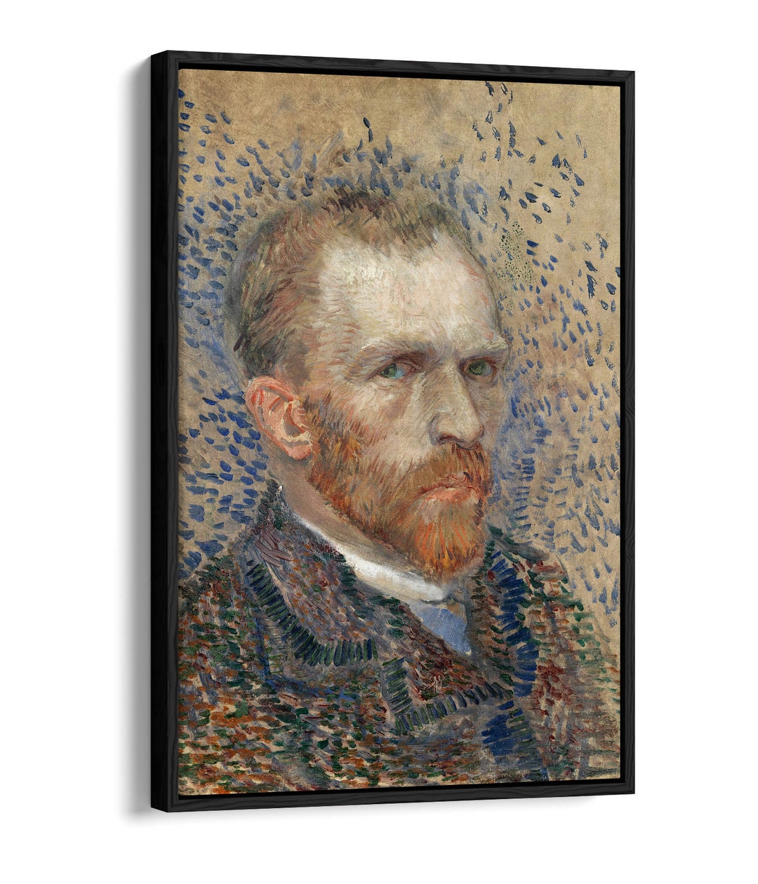 VAN GOGH Self Portrait Art Float Effect Framed Canvas Print - Etsy