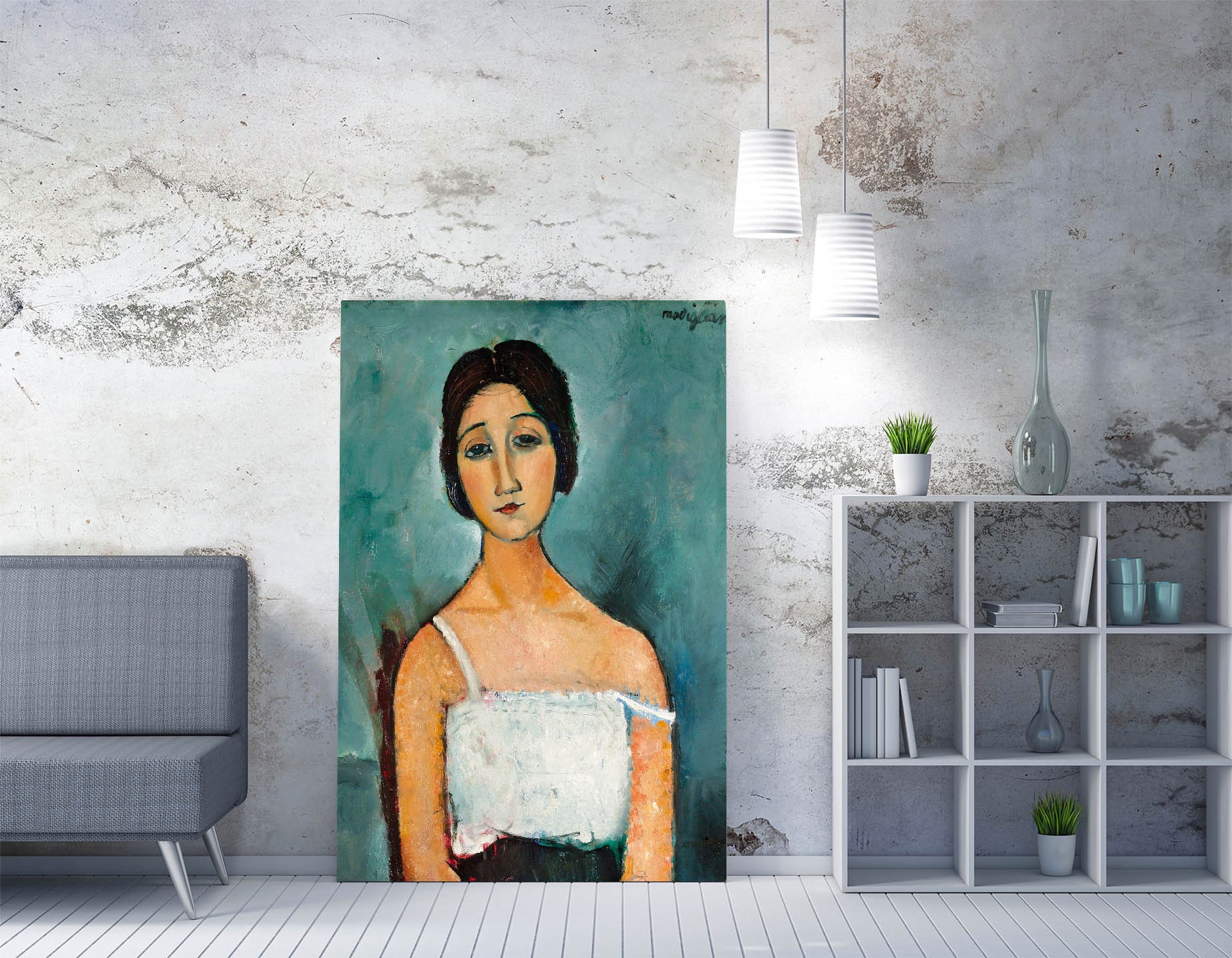 Amedeo Modigliani, Christina wall Art Framed Canvas Picture Print Wall ...