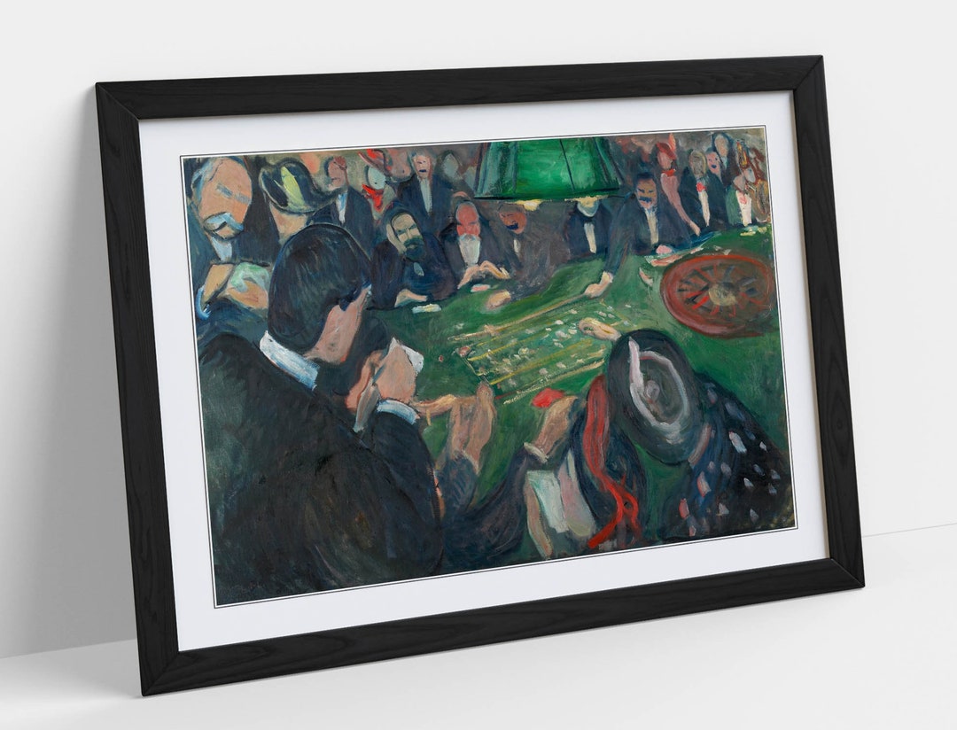 Edvard Munch's at the Roulette Table in Monte Carlo Art - Etsy