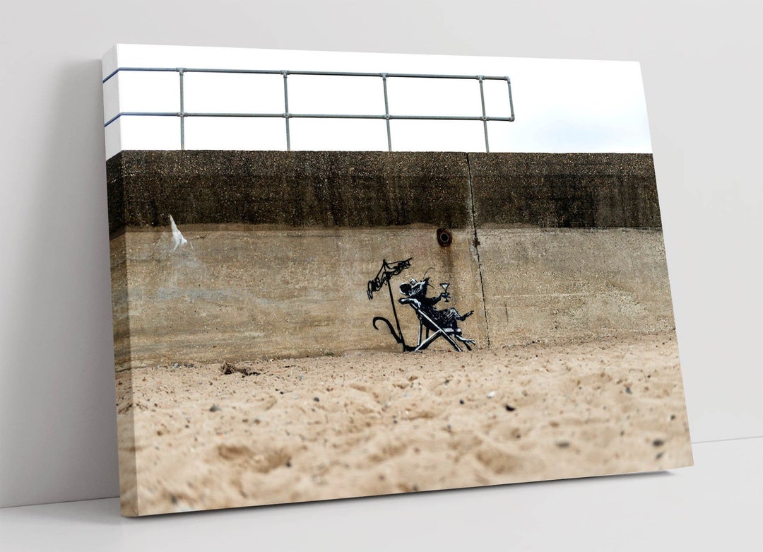 Banksy Spraycation Ratte Graffiti - Atemberaubender Gerahmter ...