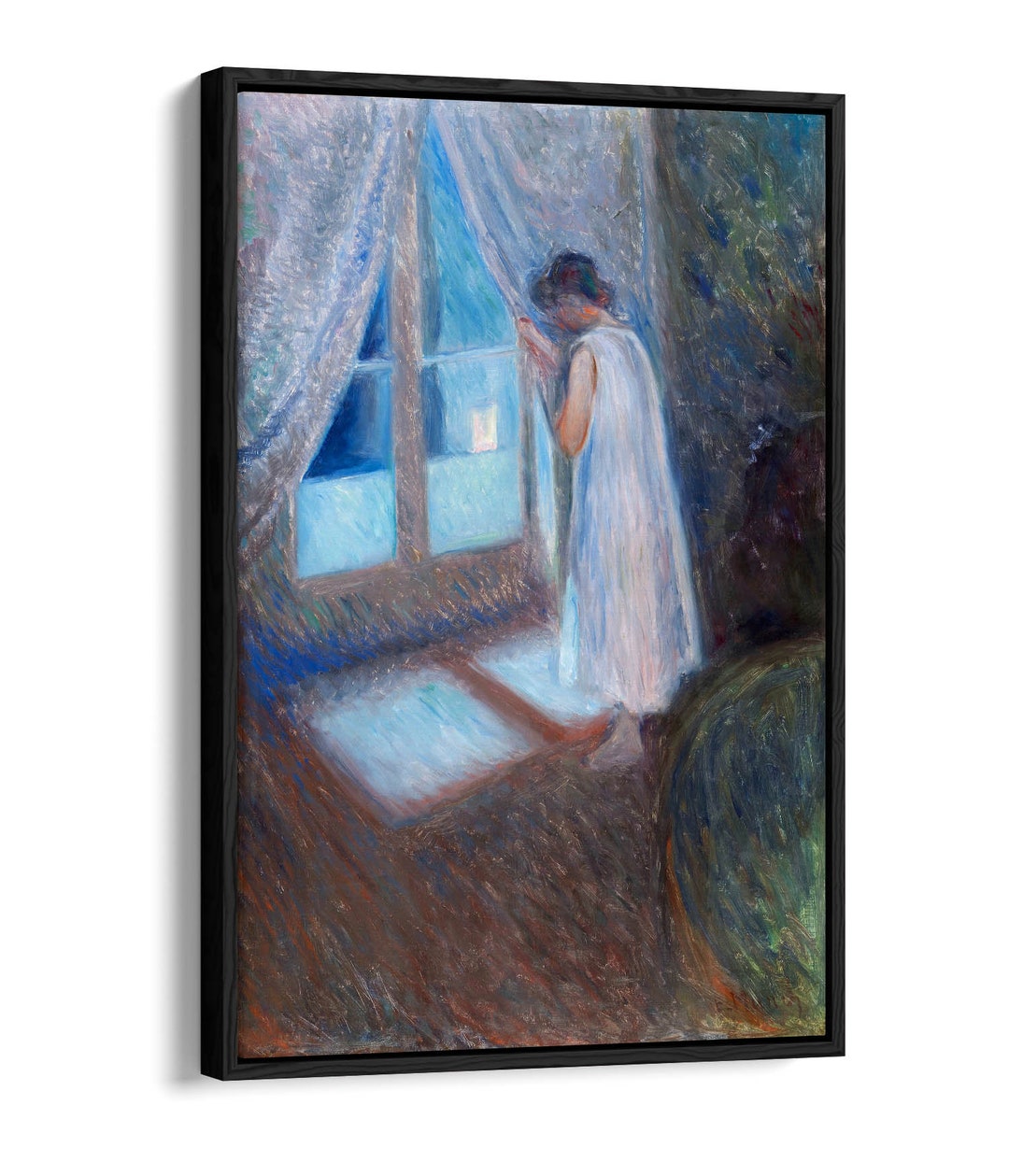 The Girl by the Window by Edvard Munch Art Float Effect Framed Canvas ...