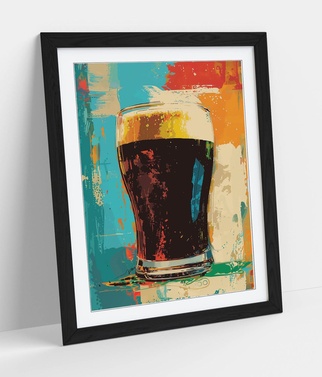 A Pint of Guinness Stout Multi-colour Pop Art Painted Style 2 wall Art ...