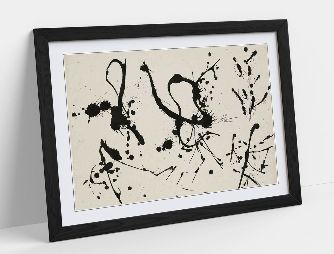 Jackson Pollock Making Paint Splash Art 2 Wall Art Picture Framed Art ...