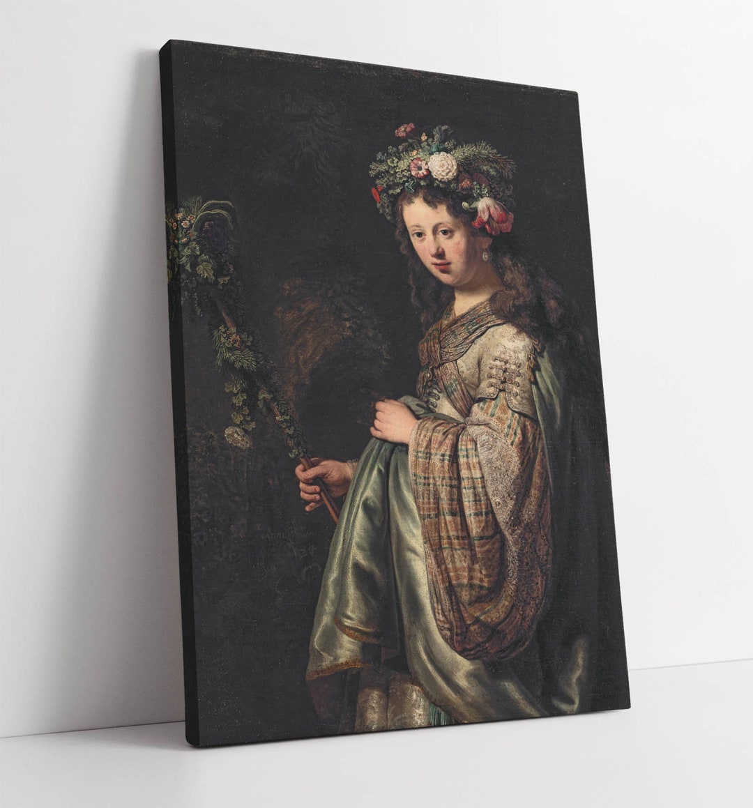 Flora by Rembrandt, Baroque Painting canvas Artwork Picture Print Wall ...